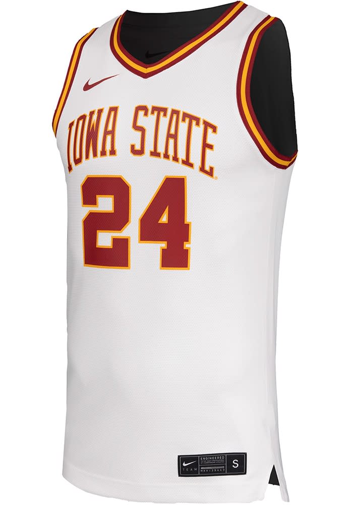 Nike Iowa State Cyclones White Throwback Jersey - 198600426