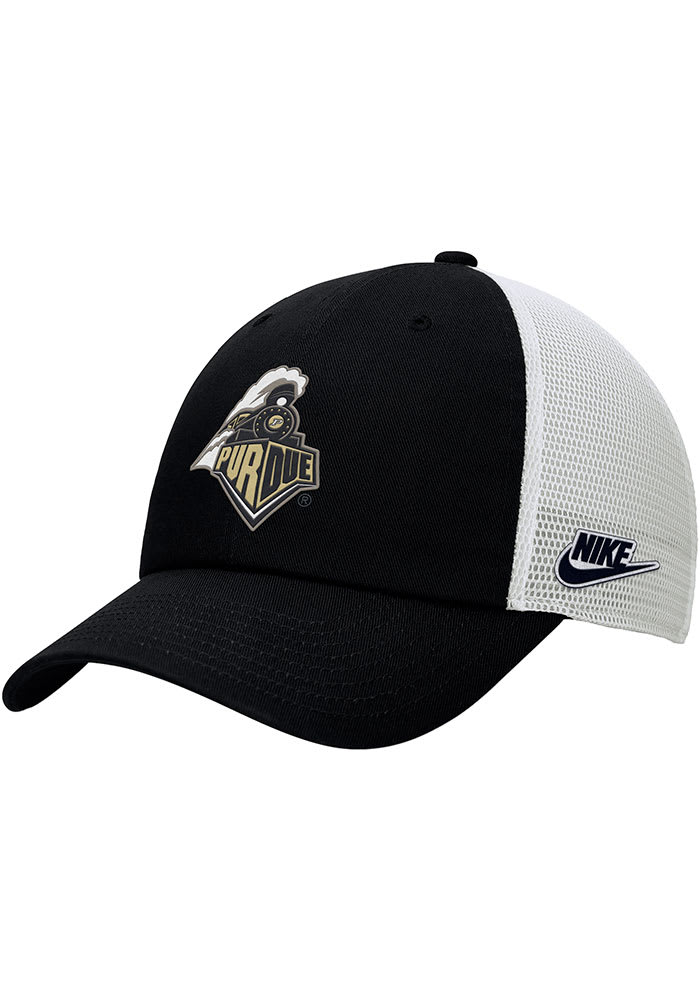 Nike BLACK Purdue Boilermakers Club Meshback Adjustable Hat - 198600775