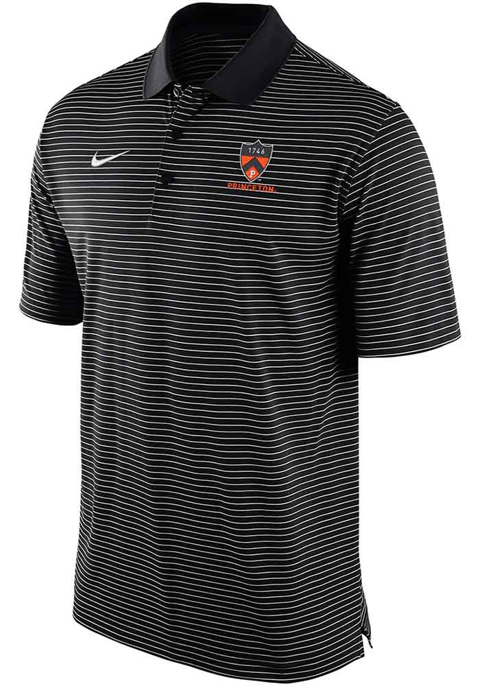 Nike Princeton Tigers Mens Stadium Primary Logo BLACK Short Sleeve Polo ...