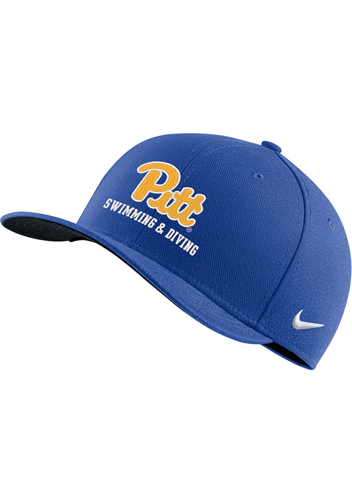 Nike Pitt Panthers ROYAL Club Cap - Sports Drop Graphic Adjustable Hat ...