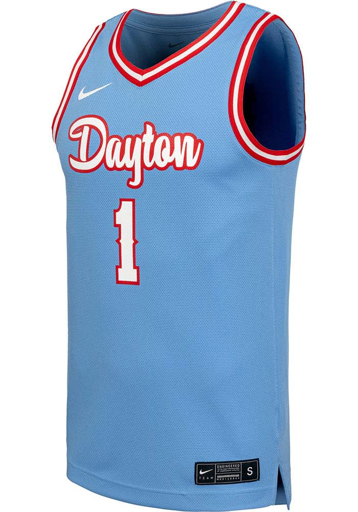 Nike Dayton Flyers LIGHT BLUE Team Replica Jersey - 198601693