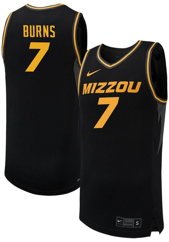 Trent Burns Missouri Tigers BLACK Replica Name And Number Jersey ...