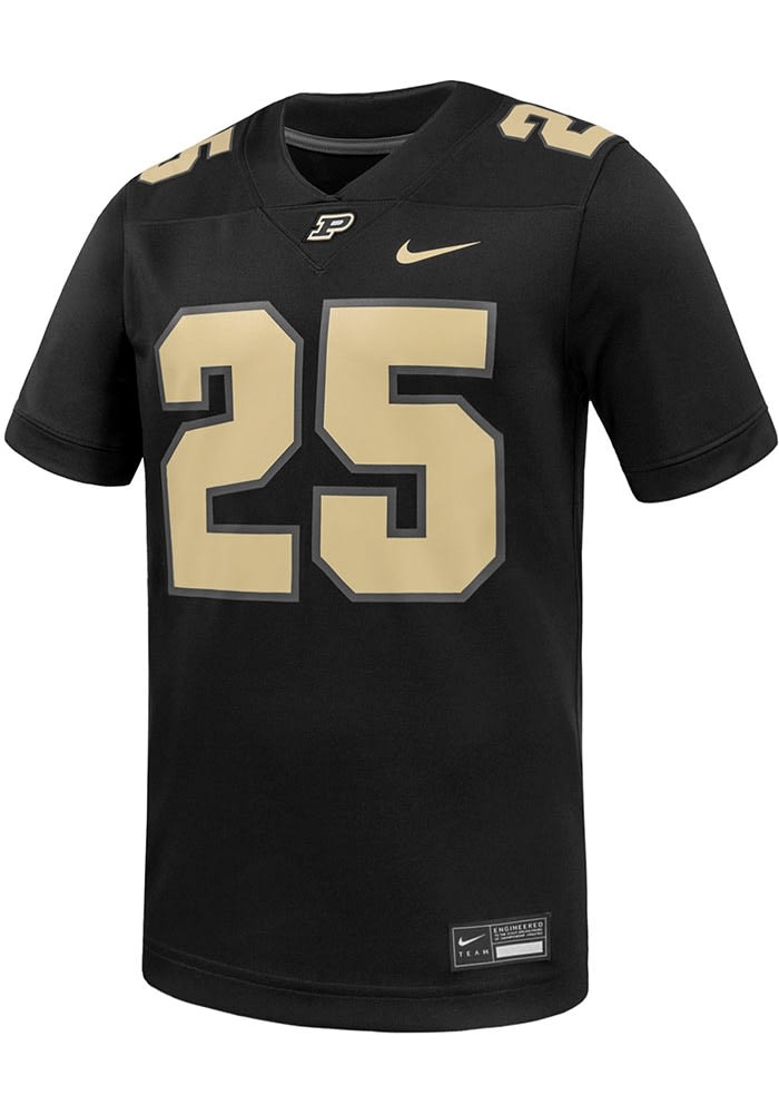 Nike Purdue Boilermakers BLACK Football Replica Jersey - 198601769