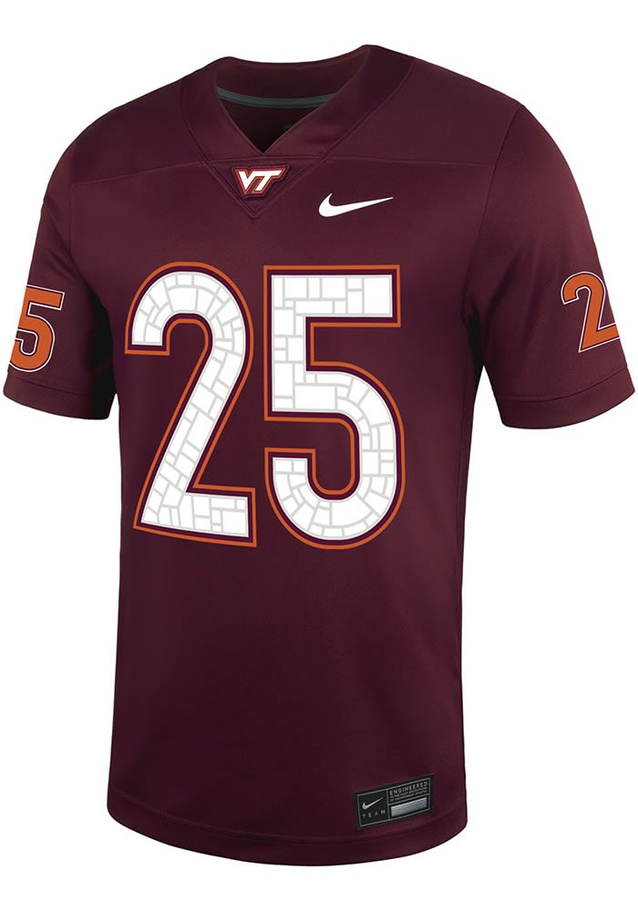 Nike Virginia Tech Hokies MAROON Football Replica Jersey - 198601805