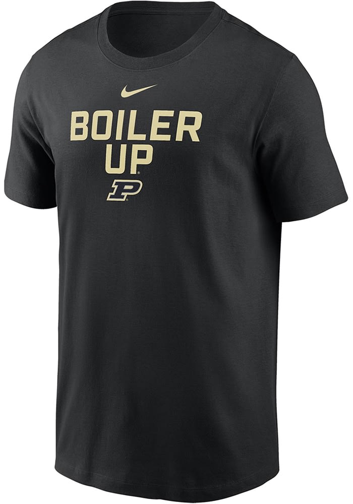 Nike Purdue Boilermakers BLACK Slogan Dri-FIT Short Sleeve T Shirt ...