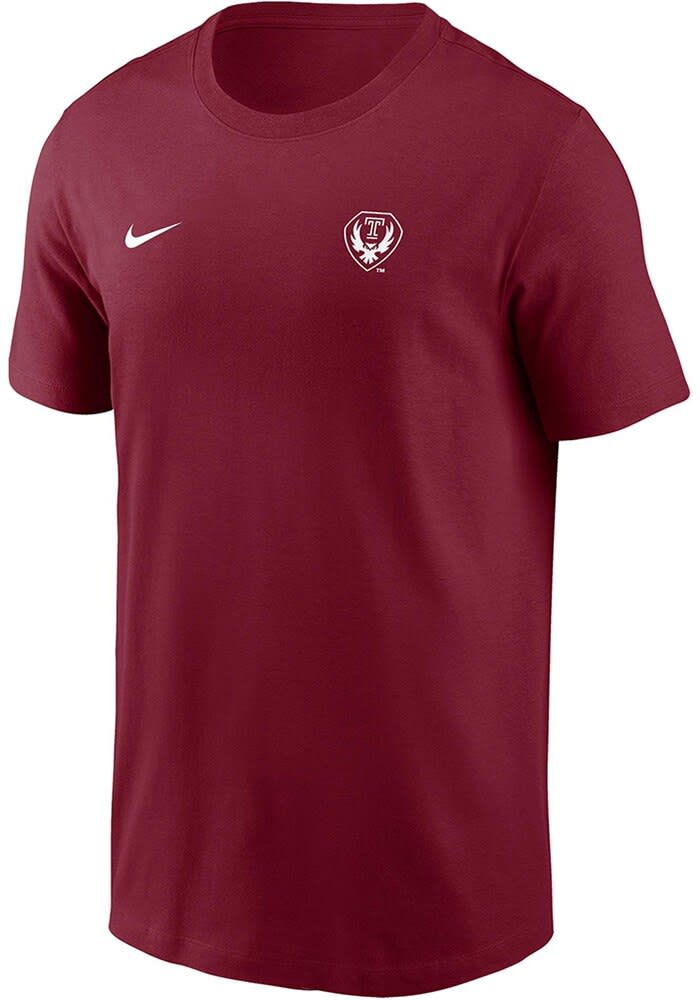 Nike Temple Owls CRIMSON Flat Name Mascot Legend Short Sleeve T Shirt ...