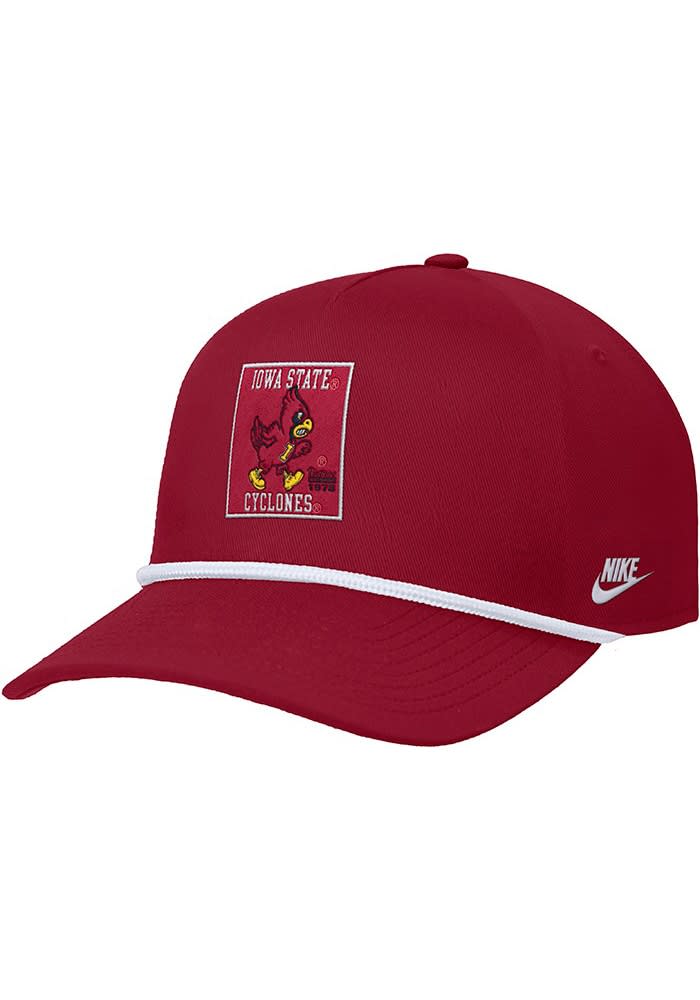Nike Iowa State Cyclones CRIMSON Rise Pinch Panel ADJ Adjustable Hat ...