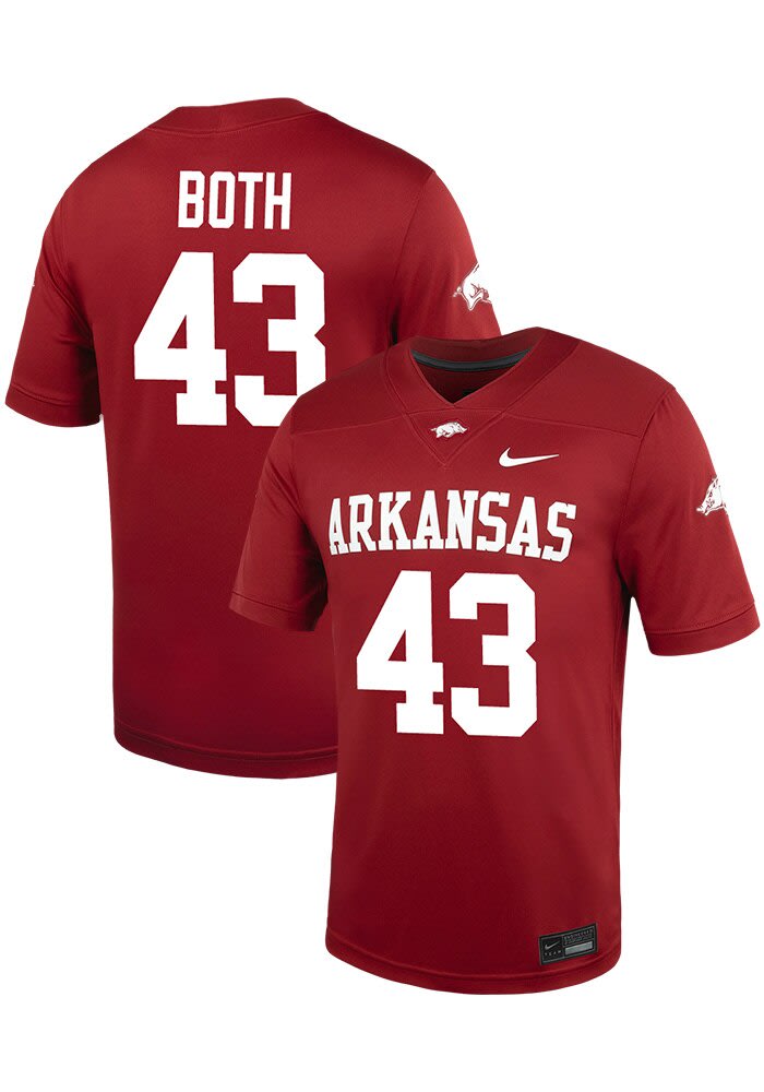 Brooks Both Arkansas Razorbacks NIL Game Name And Number Jersey - CARDINAL