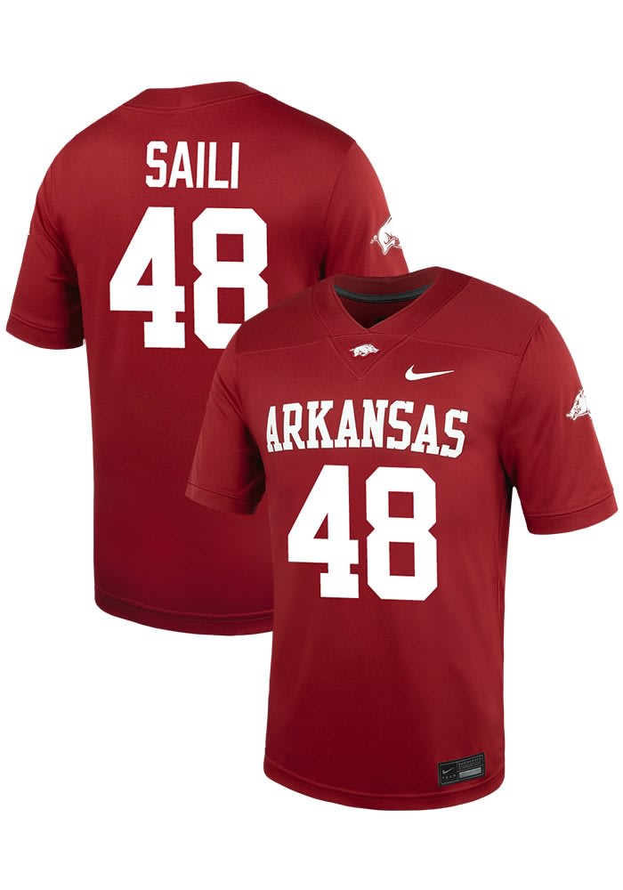 Danny Saili Arkansas Razorbacks CARDINAL NIL Game Name And Number ...