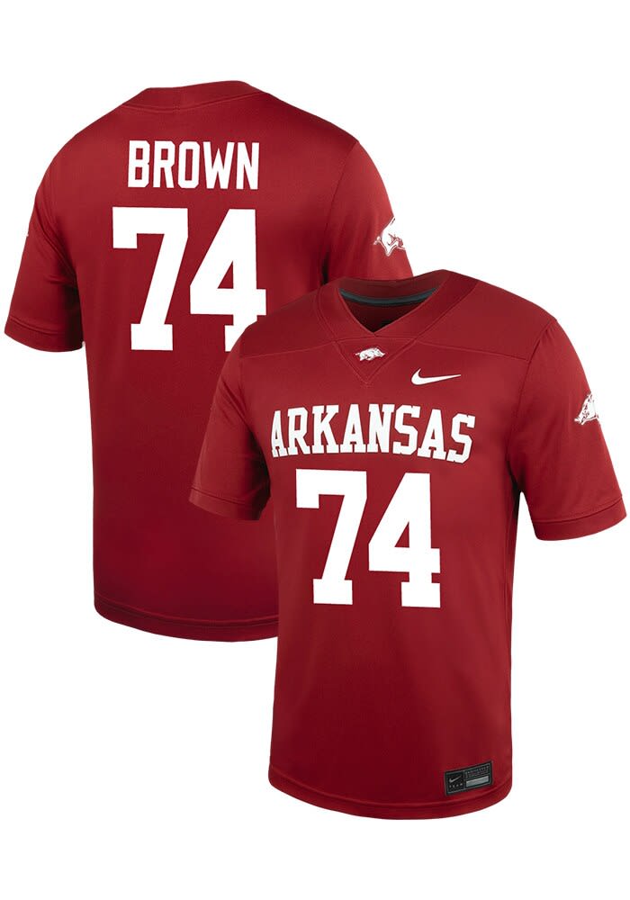 Luke Brown Arkansas Razorbacks CARDINAL NIL Game Name And Number Jersey ...