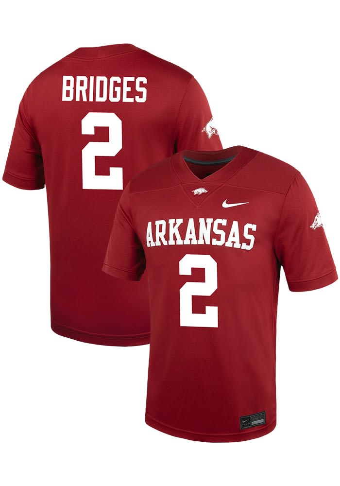Selman Bridges Arkansas Razorbacks CARDINAL NIL Game Name And Number ...