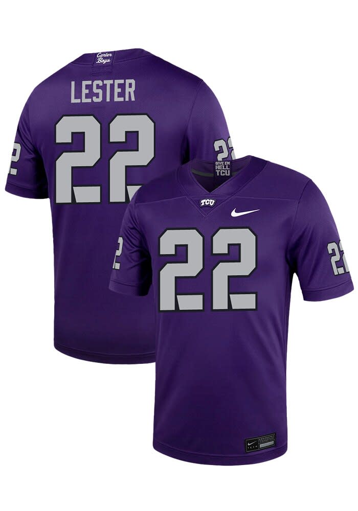 Jordan Lester TCU Horned Frogs PURPLE NIL Game Name And Number Jersey ...