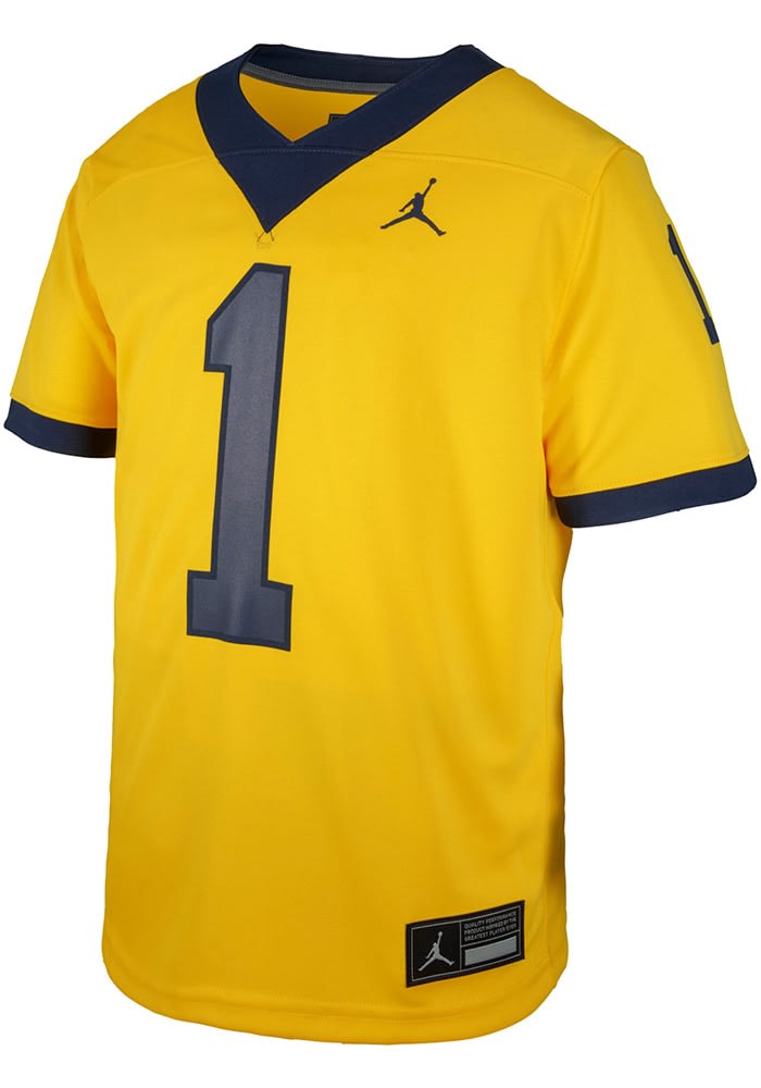 Michigan Wolverines Nike Toddler Sideline Replica GOLD Football Jersey ...