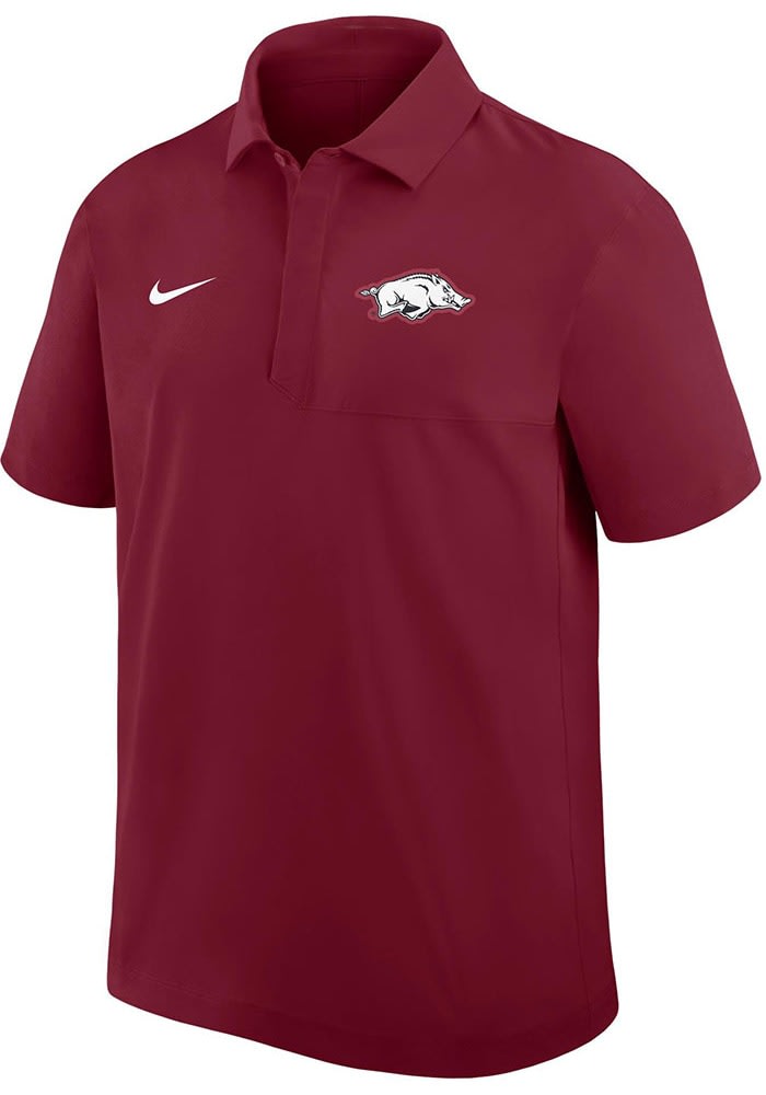 Nike Arkansas Razorbacks Mens 0 Sideline Woven CRIMSON Short Sleeve ...