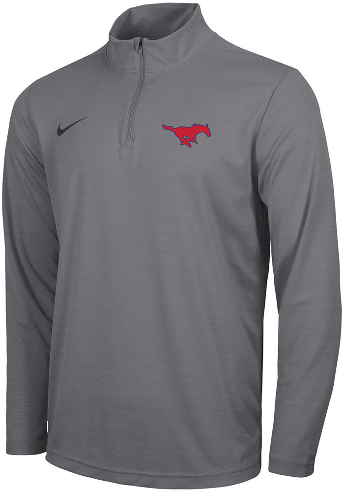 Nike SMU Mustangs Mens GREY Intensity Logo Pullover - 19861805