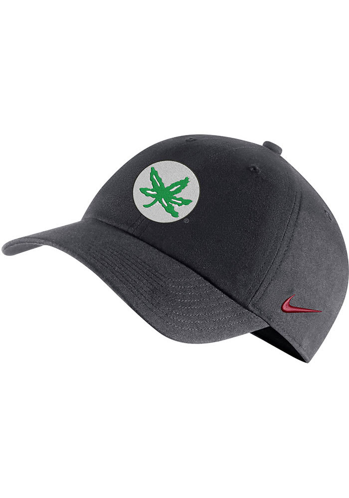 Nike GREY Ohio State Buckeyes H86 Logo Campus Adjustable Hat - 19863907