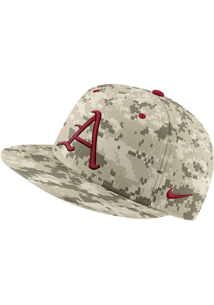 Arkansas Razorbacks Mens Aero True On-Field Baseball TAN Nike Fitted ...
