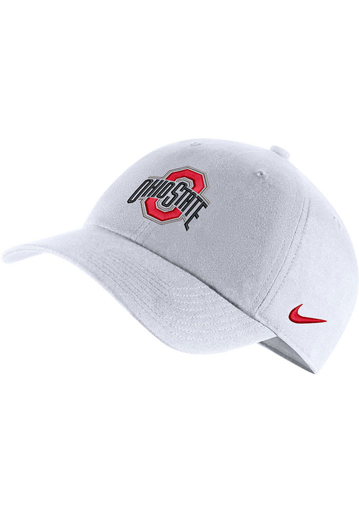 Nike Ohio State Buckeyes WHITE H86 Logo Adjustable Hat - 19864141