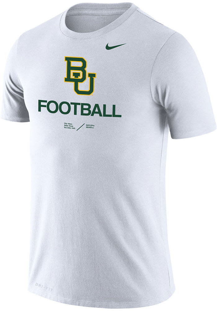 Nike Baylor Bears WHITE Legend Football Locker Room Short Sleeve T ...