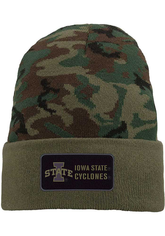 Iowa State Cyclones Nike GREEN Cuffed Logo Beanie Knit Hat - 19865689