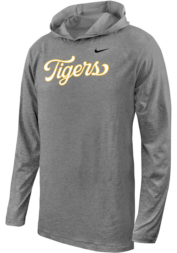 Missouri Tigers Mens Nike GREY Script Hood - 19866038