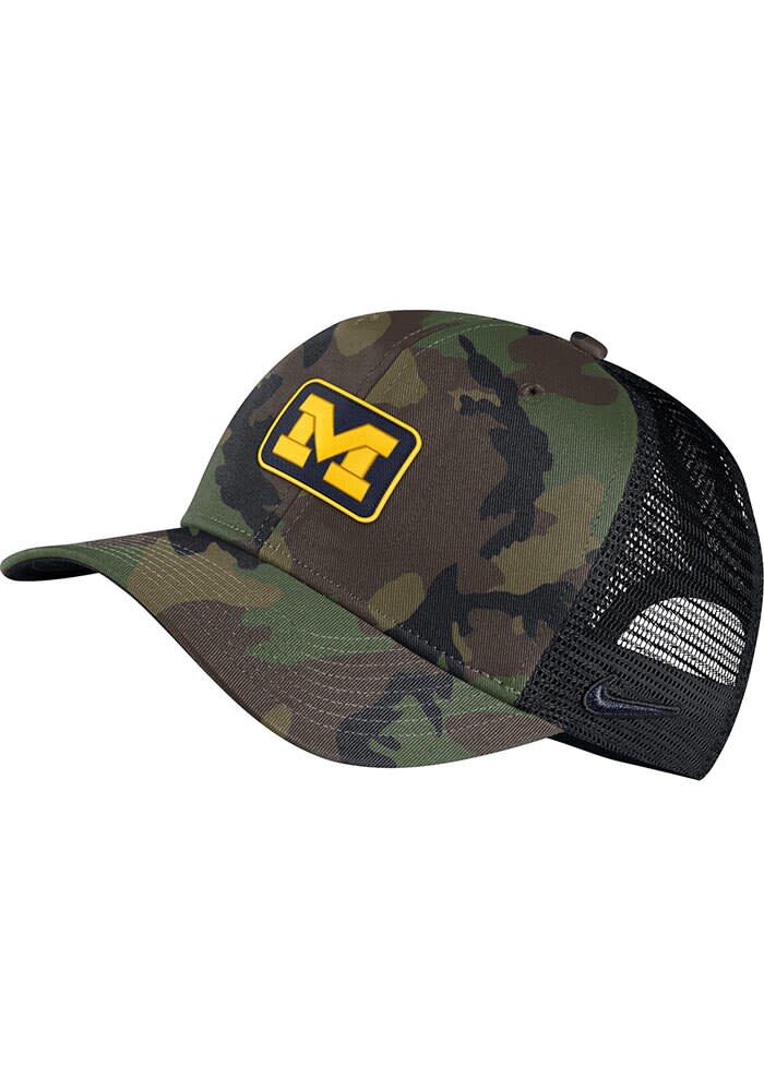 Nike Michigan Wolverines CAMO C99 Trucker Adjustable Hat - 19866443