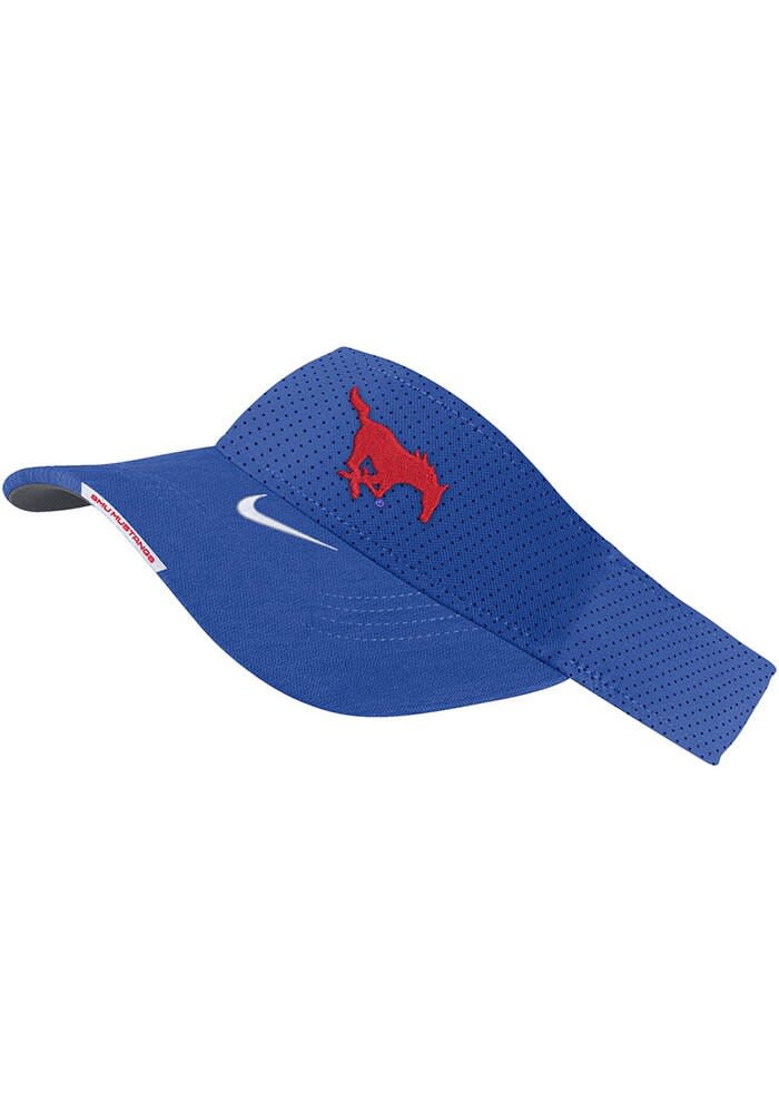 Nike SMU Mustangs ROYAL Dri-Fit Logo Adjustable Hat - 19866453