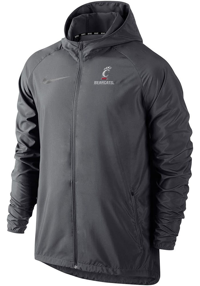 Nike Cincinnati Bearcats Mens ANTHRACITE Essential Jacket Flat Name ...