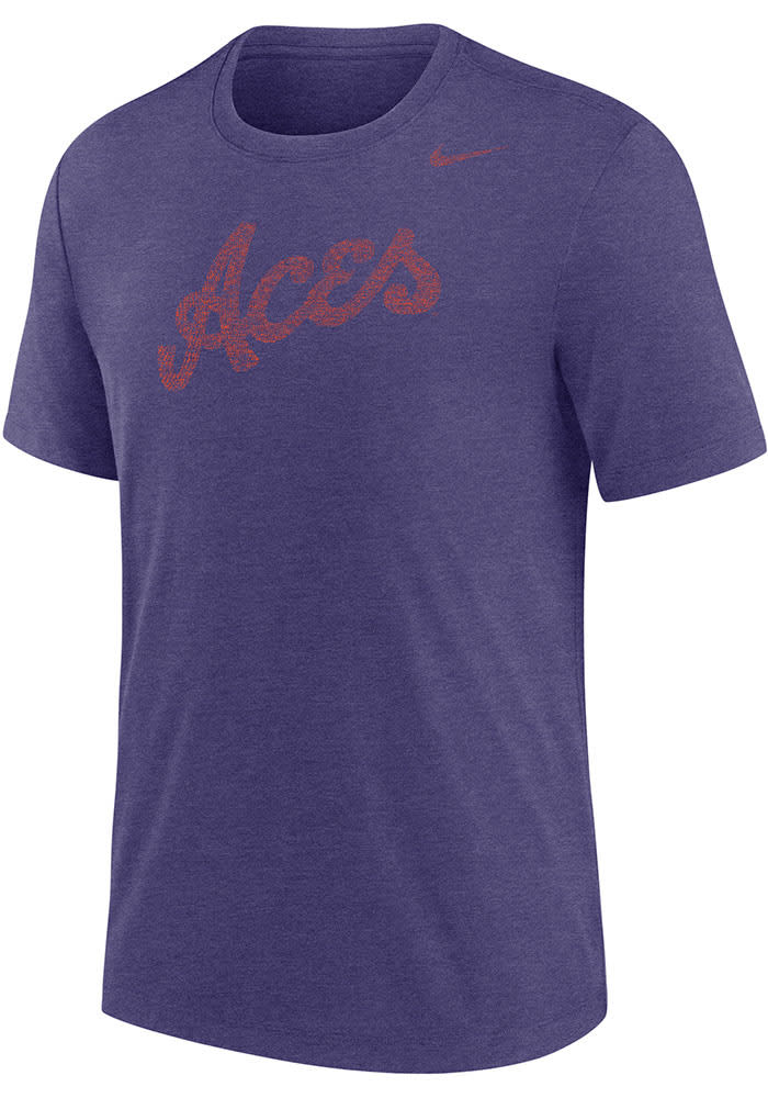 Nike Evansville Purple Aces PURPLE Alt Logo Short Sleeve Fashion T ...