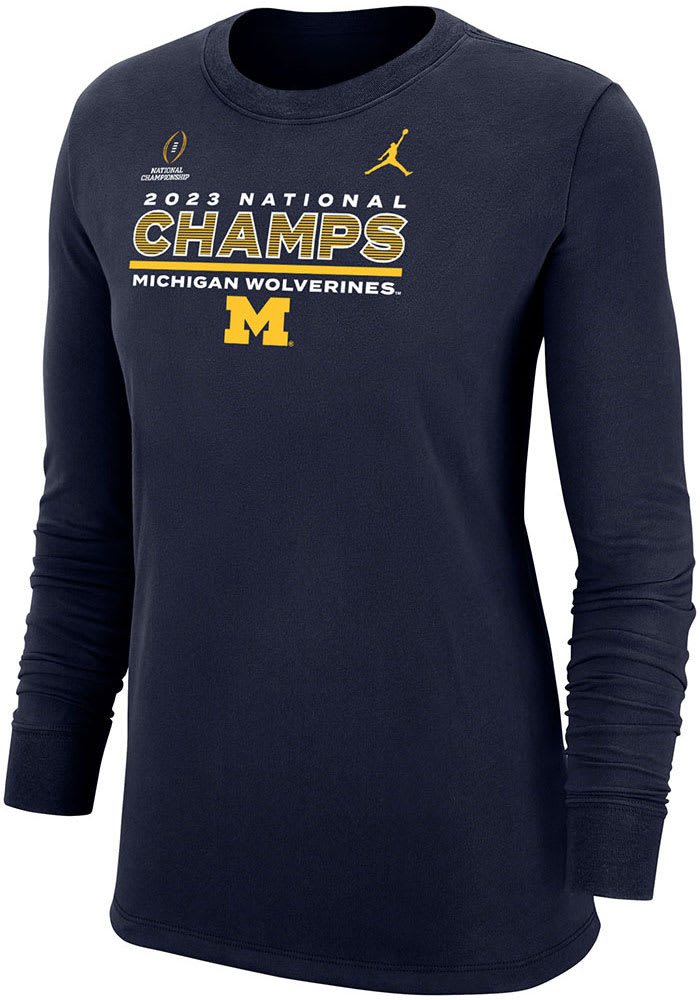 Nike Michigan Wolverines Womens BLUE 2023 National Champions Champs ...