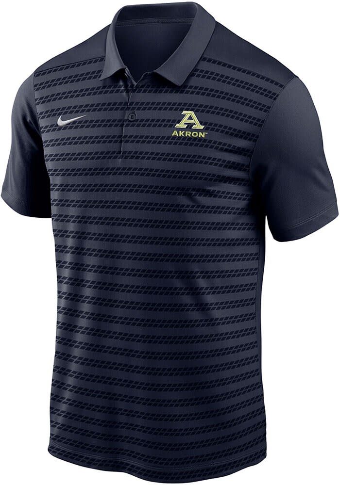 Nike Akron Zips Mens DriFIT Victory Stripe NAVY Short Sleeve Polo ...