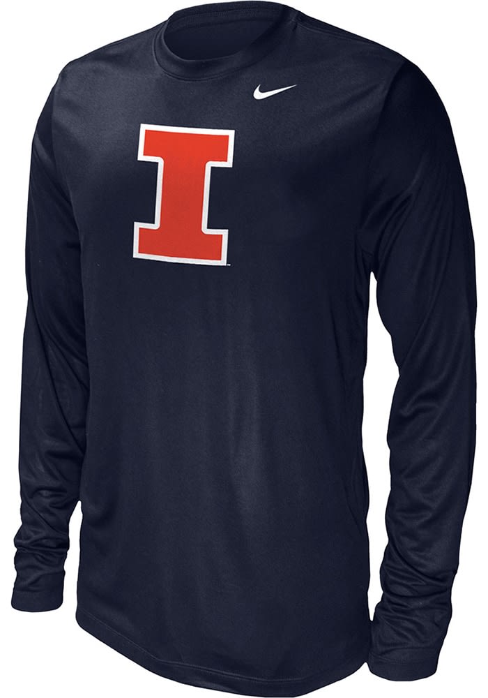 Nike Illinois Fighting Illini NAVY Legend Long Sleeve T-Shirt - 19867759