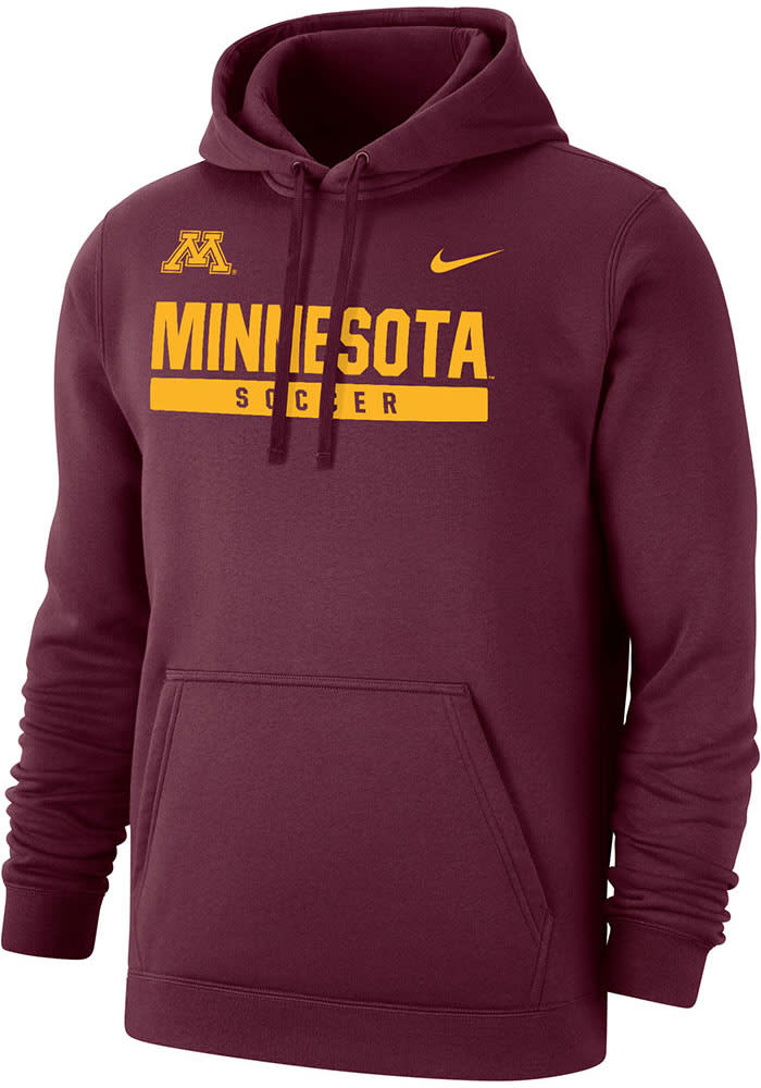Nike Minnesota Golden Gophers Mens MAROON Club Fleece Hoodie - 19867942