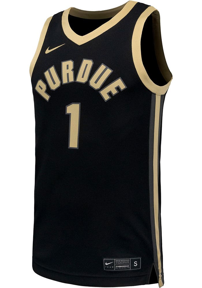 Nike Purdue Boilermakers BLACK Replica Jersey - 19868039