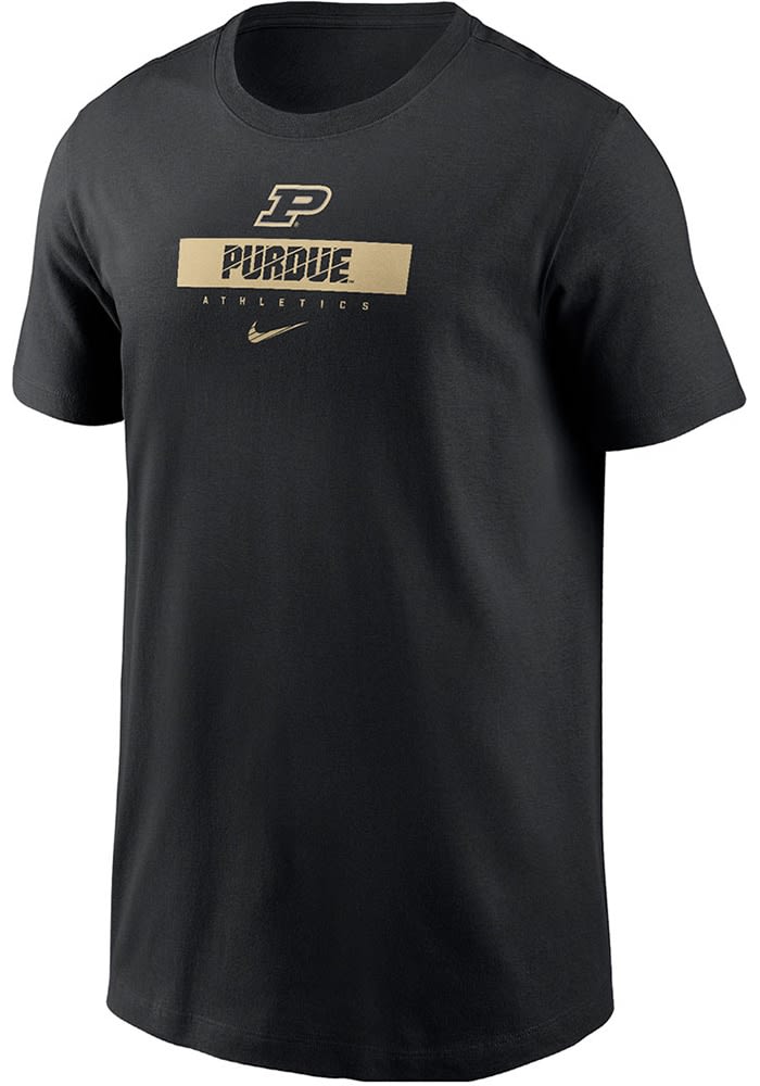 Nike Purdue Boilermakers Youth BLACK Team Issue 24 Design Short Sleeve ...