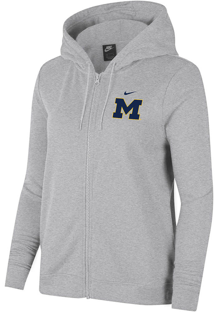 Michigan Wolverines Nike Womens HEATHER GREY Varsity Long Sleeve Full ...