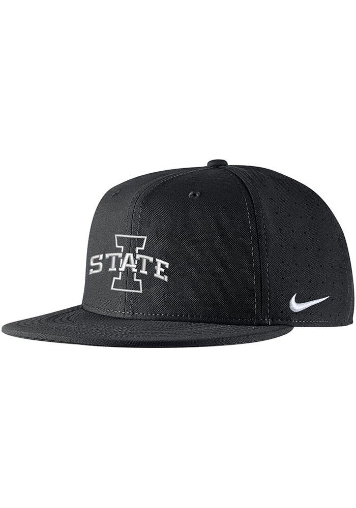 Iowa State Cyclones Mens Aero True Baseball Cap BLACK Nike Fitted Hat ...