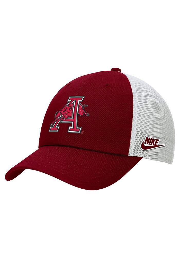 Nike Arkansas Razorbacks CRIMSON Club Meshback Adjustable Hat - 19869526