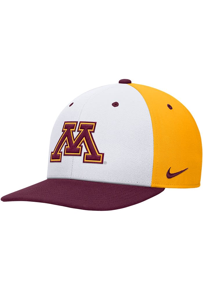 Minnesota Golden Gophers Nike White Pro Square Visor Flat Brim Snapback ...
