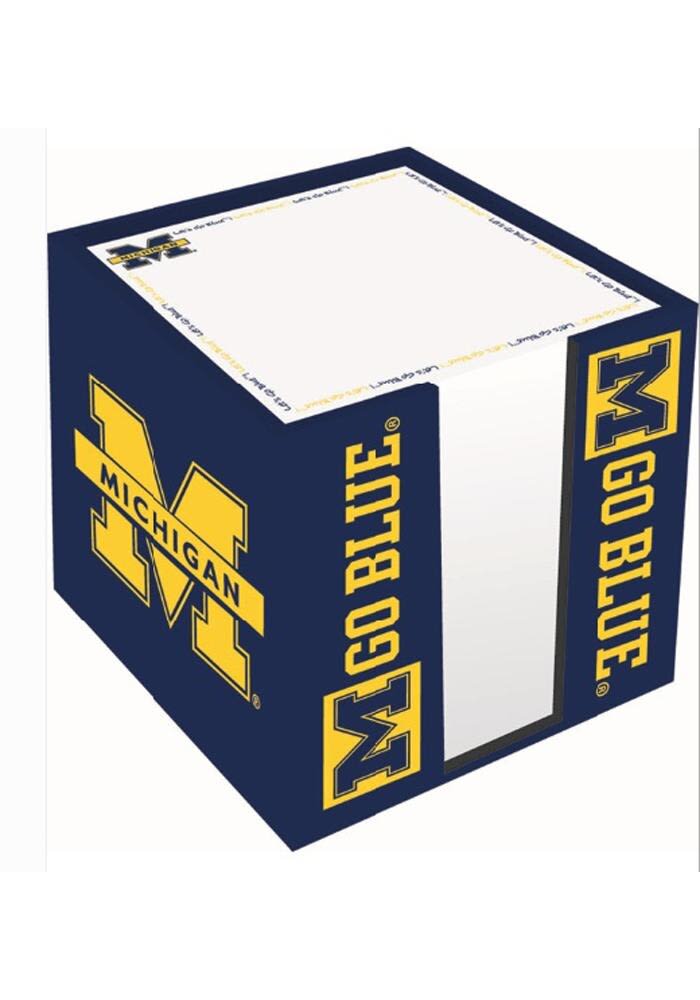 Michigan Wolverines NA Note Cube Holder Notepad