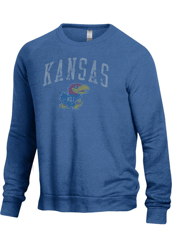 Alternative Apparel Kansas Jayhawks Mens PACIFICBLUE The Champ Long ...