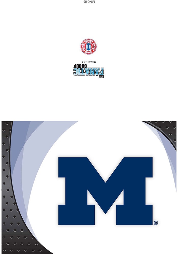 Michigan Wolverines BLUE Navy M Card - 206437760017