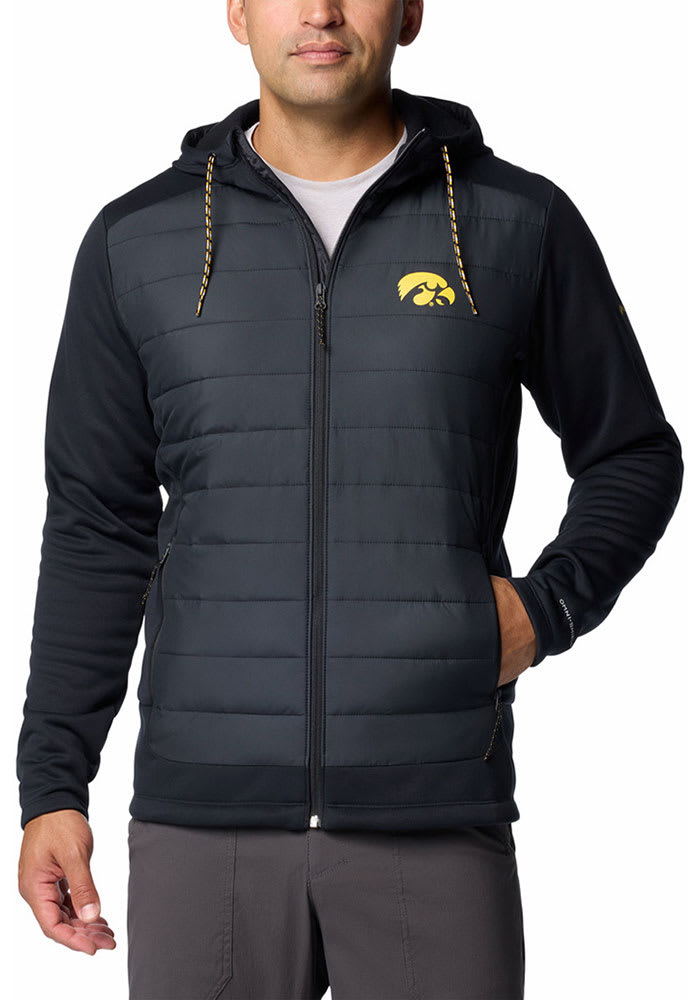 Columbia Iowa Hawkeyes Mens BLACK Out-Shield Medium Weight Jacket ...