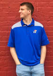 Columbia Kansas Jayhawks Mens Utility ROYAL Short Sleeve Polo - 2070315