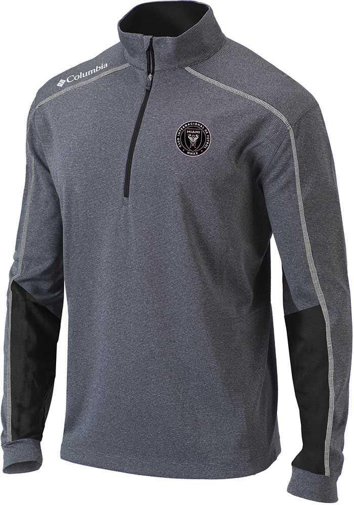 Columbia Inter Miami CF Mens GREY Heat Seal Omni-Wick Shotgun Pullover ...