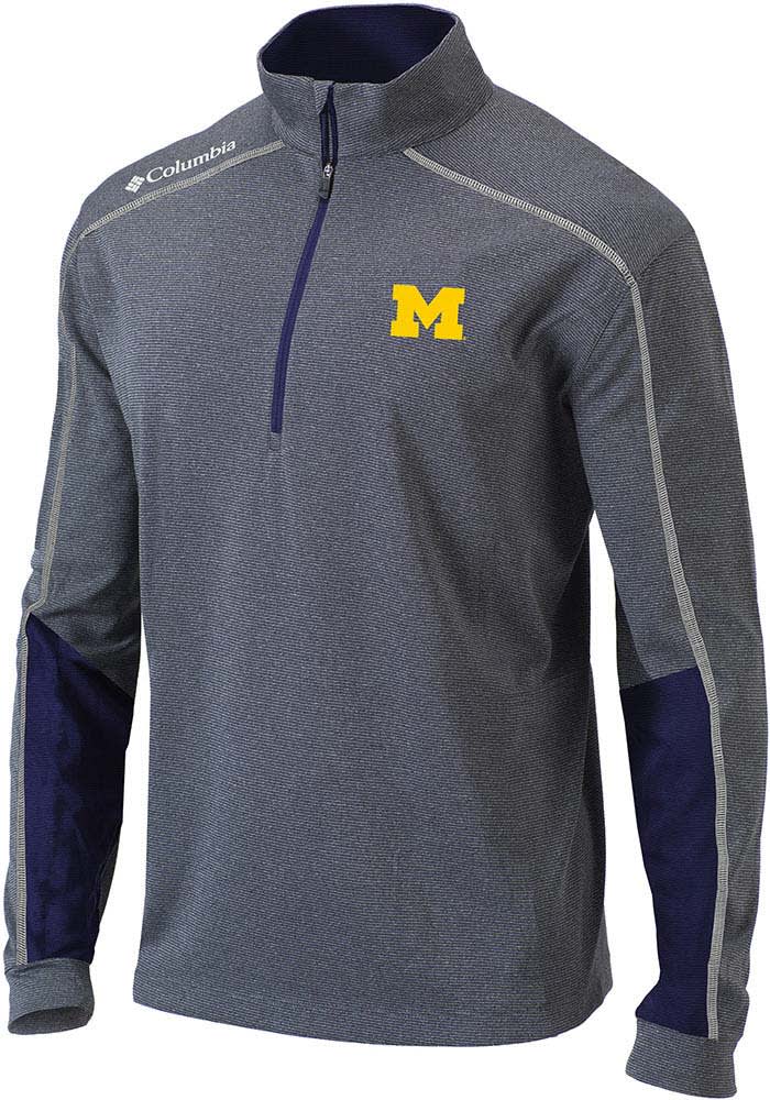 Columbia Michigan Wolverines Mens BLUE Heat Seal Omni-Wick Shotgun ...