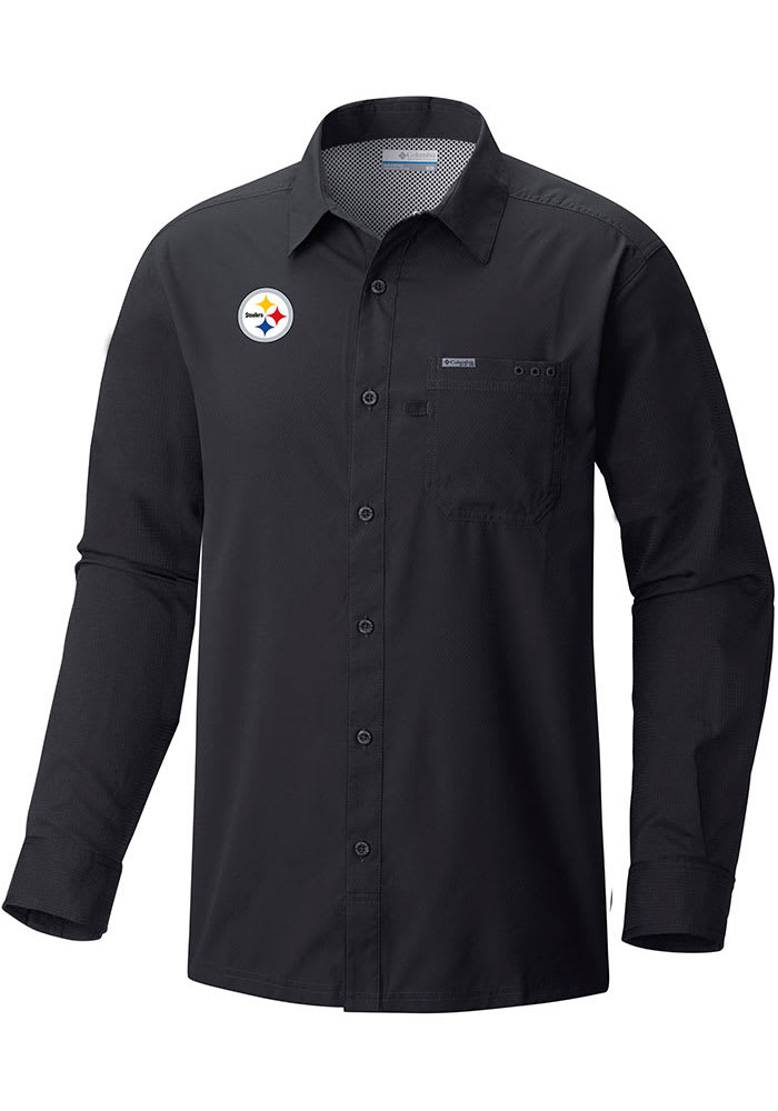 Pittsburgh Steelers Mens Columbia BLACK Heat Seal Slack Tide Long ...