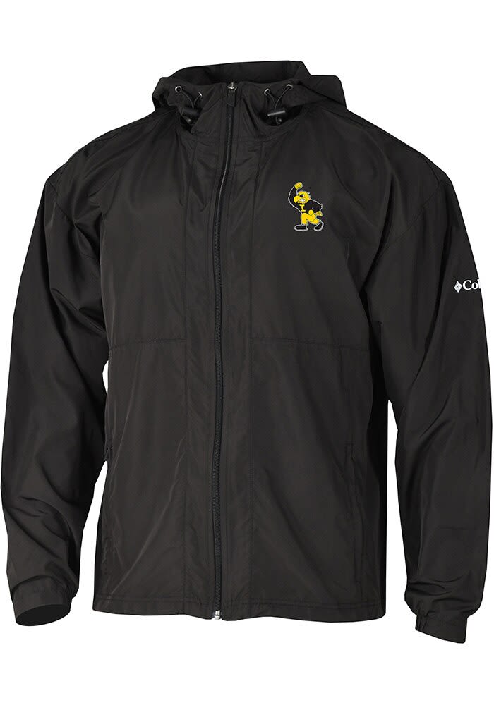 Columbia Iowa Hawkeyes Mens BLACK Prodigy Windbreaker Light Weight ...