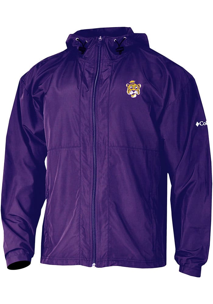 Columbia LSU Tigers Mens PURPLE Prodigy Windbreaker Light Weight Jacket ...