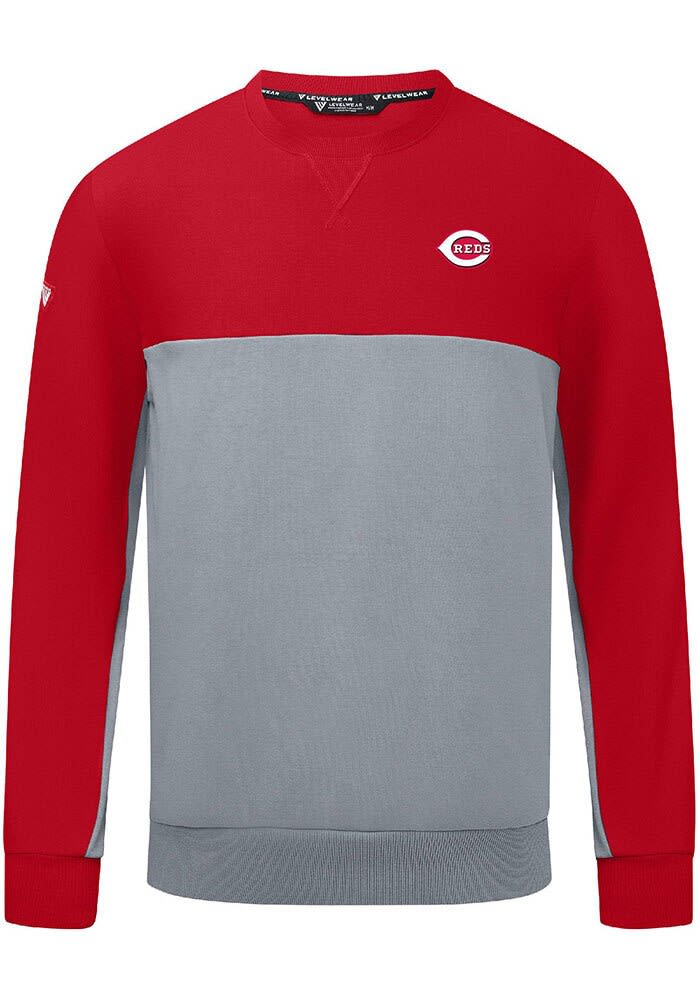 Levelwear Cincinnati Reds Mens Legacy Insignia Crew Sweatshirt - Red